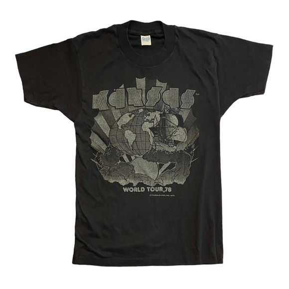 American Vintage | Shirts | Rare Vintage 7s 978 Kansas World Tour Rock ...